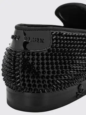 Philipp Plein Suede And Patent Leather Loafers With Studs And Tassels