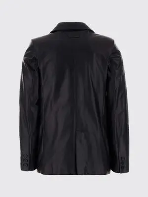 SALVATORE SANTORO Double-breasted Ovine Leather Blazer