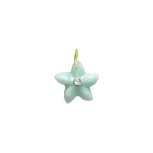 KAMARIA Star Fish Gemstone Pendant With Topaz Aquamarine - Blue