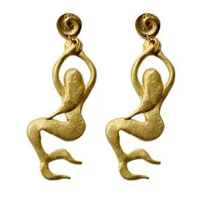 ACHALA HANDCRAFTED Sculptural Mermaid Earrings