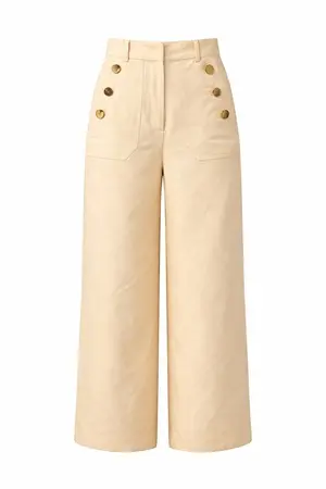 EXQUISE Neutrals Petra Wide Leg Pants Cream