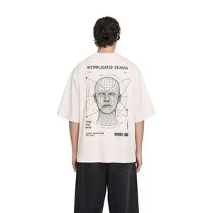 MYSIMPLICATED Neutrals/ Signal Over Noise Oversized Off-white Tee - Black