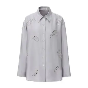 FRONT ROW SHOP Stud-embellished Oversized Shirt
