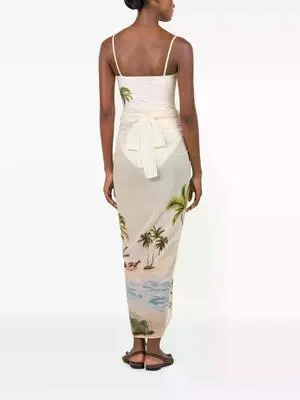 Agua Bendita Lavanda Arena Printed Pareo