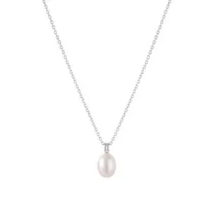 VANCHI Freshwater Pearl Necklace - Silver