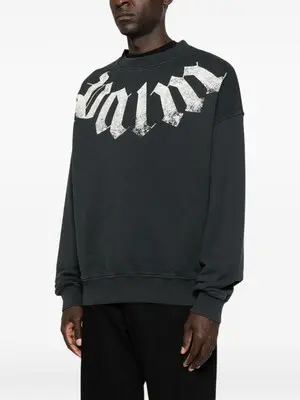 Palm Angels Logo Cotton Sweatshirt