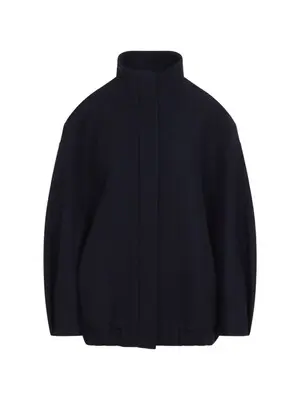 Dries Van Noten Voles Wool Blend Bomber Jacket - Blue
