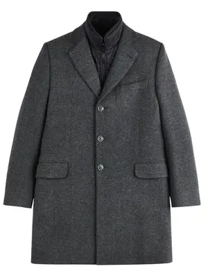 FAY Herringbone-pattern Double Coat