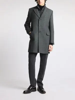 FAY Herringbone-pattern Double Coat