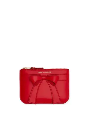 Comme Des Garçons Leather Credit Card Case - Red