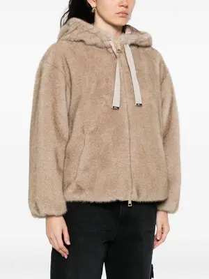 Herno Faux Fur Bomber Jacket