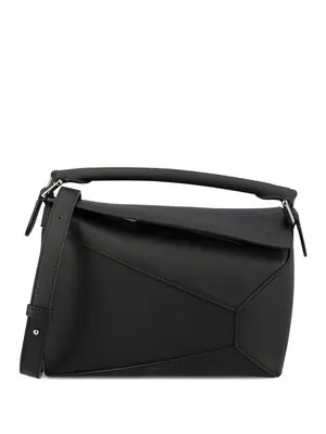Loewe Puzzle Edge Small Leather Handbag - Black