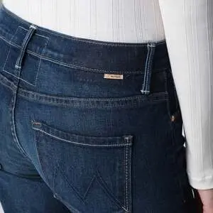 MOTHER The Weekender Jeans In Dark Washed Denim