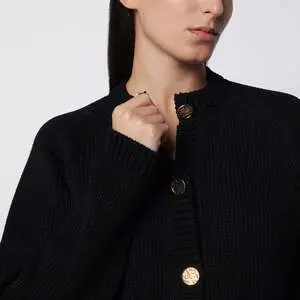 TOTEME Organic Cotton Cardigan With Hammered Metal Buttons