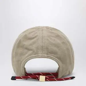 Miu Miu Washed Denim Baseball Cap In And Burgundy