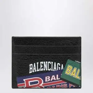 Balenciaga Leather Cash Card Holder - Black