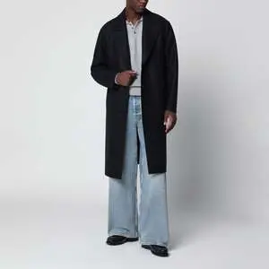 Harris Wharf London Dark Single-breasted Wool Coat