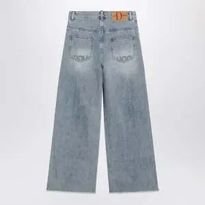 DOUUOD Stone-washed Wide-leg Jeans