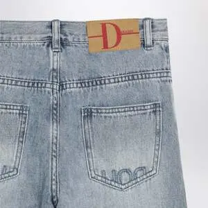 DOUUOD Stone-washed Wide-leg Jeans