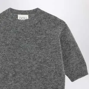 DOUUOD Short-sleeve Alpaca Blend Sweater