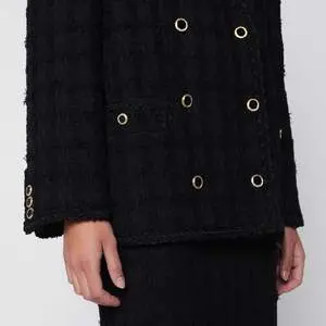 Alessandra Rich Double-breasted Bouclé Tweed Jacket