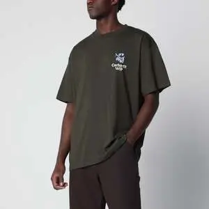 Carhartt Work In Progress T-shirt Grape Picker In Cypress Cotton Jersey - Green