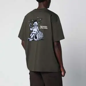 Carhartt Work In Progress T-shirt Grape Picker In Cypress Cotton Jersey - Green