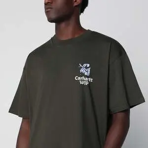 Carhartt Work In Progress T-shirt Grape Picker In Cypress Cotton Jersey - Green