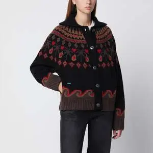 Alanui Jacquard Wool Cardigan - Multicolor