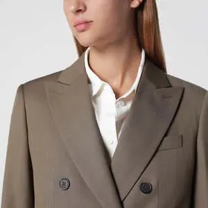 Max Mara Camel Double-breasted Wool Jacket
