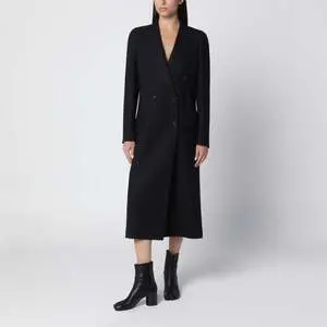 MAISON MARGIELA Wool Double-breasted Coat - Black