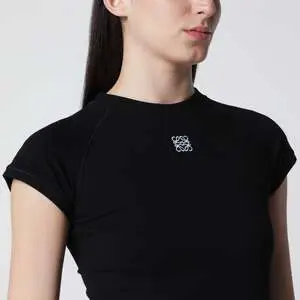 Loewe Small-fit Cotton-blend T-shirt - Black