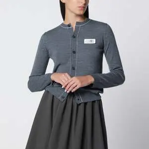 MAISON MARGIELA Mélange Wool-blend Cardigan - Grey