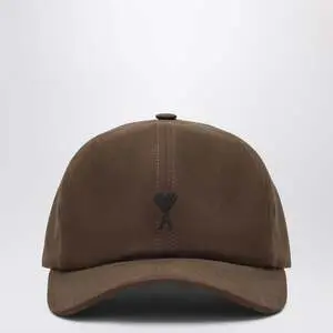 AMI Paris De Coeur Baseball Cap - Brown