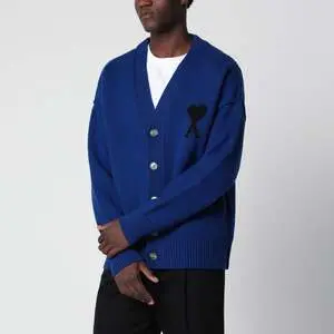 AMI Paris De Coeur Wool Cardigan