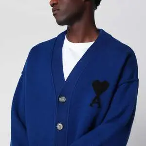 AMI Paris De Coeur Wool Cardigan