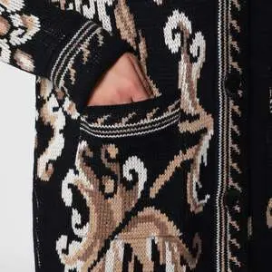 Etro Wool Jacquard Cardigan