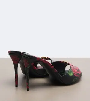 Dolce & Gabbana Dg Floral Leather Mules
