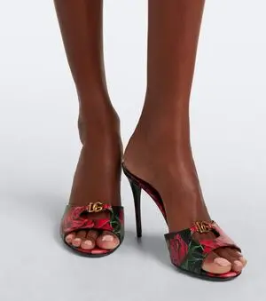 Dolce & Gabbana Dg Floral Leather Mules