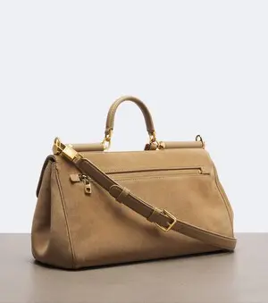Dolce & Gabbana My Sicily Medium Suede Top-handle Bag