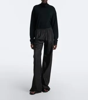 THE ROW Gala Silk Wide-leg Pants