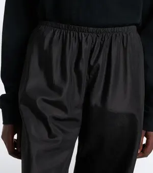 THE ROW Gala Silk Wide-leg Pants