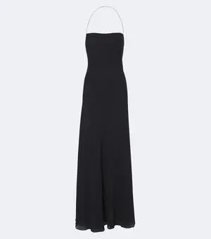 THE ROW Javier Silk Georgette Gown - Black