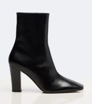 THE ROW Cindy Leather Ankle Boots