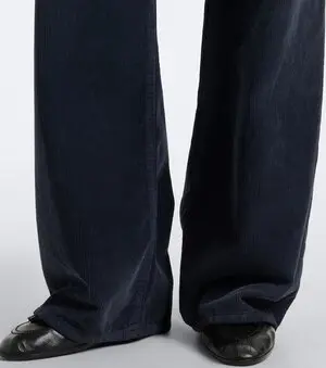 THE ROW Eglitta Cotton Corduroy Wide-leg Pants - Blue