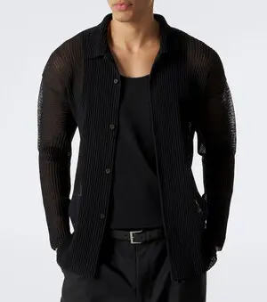 Issey Miyake Rustic Mesh Pleated Shirt