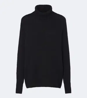 THE ROW Plira Cashmere Turtleneck Sweater - Black