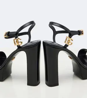 Dolce & Gabbana Dg Leather Platform Sandals