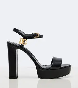 Dolce & Gabbana Dg Leather Platform Sandals