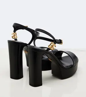 Dolce & Gabbana Dg Leather Platform Sandals